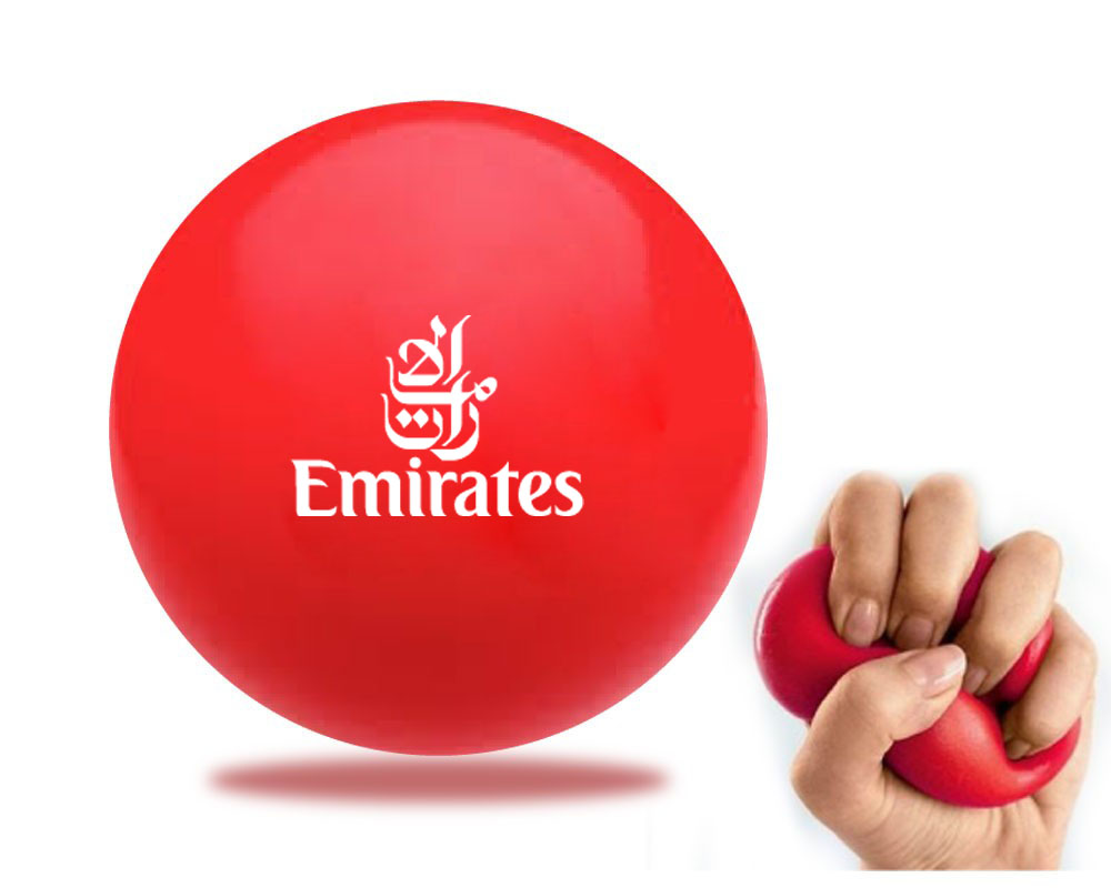 PU Stress Ball Round Shape Red Color - ahadubai