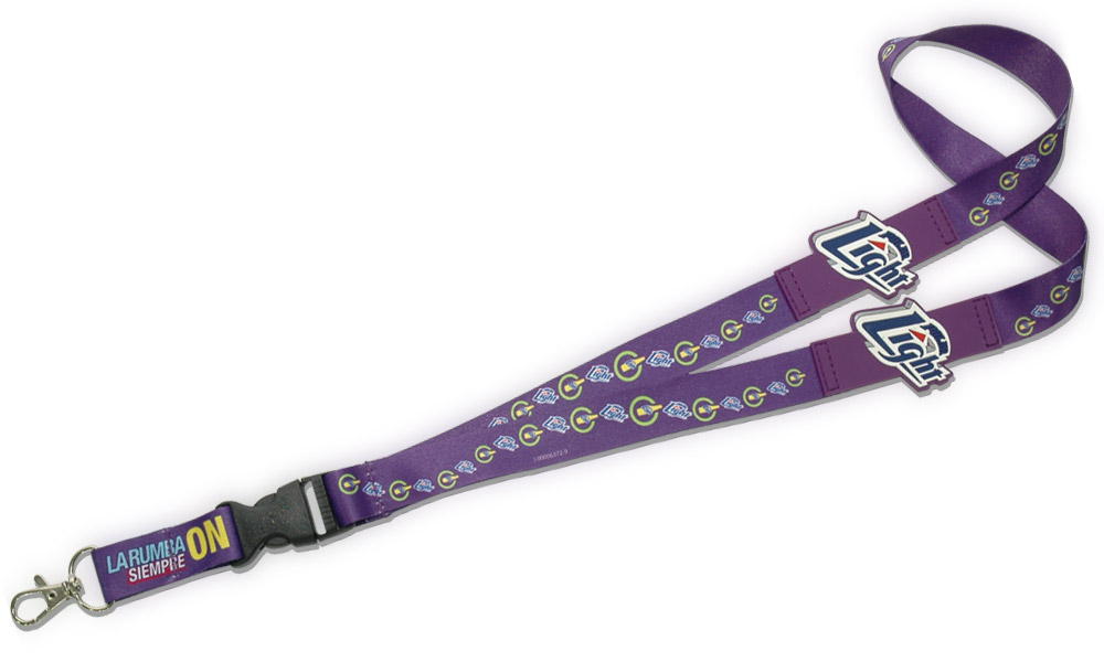Lanyard Digital Printing With Soft PVC Patch Purple - ahadubai